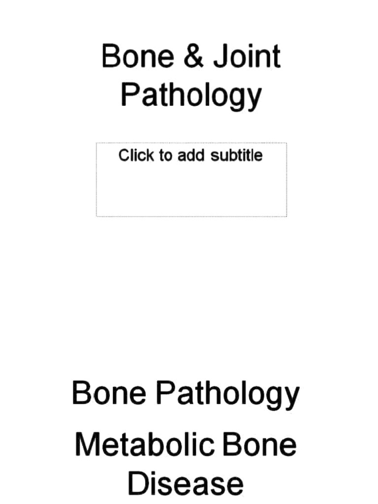 Bone and Joint Pathology | PDF