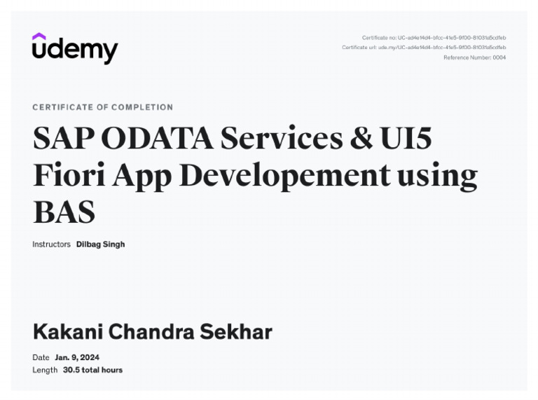 SAP O Data Services&UI5 Fiori App Development Using BAS | PDF
