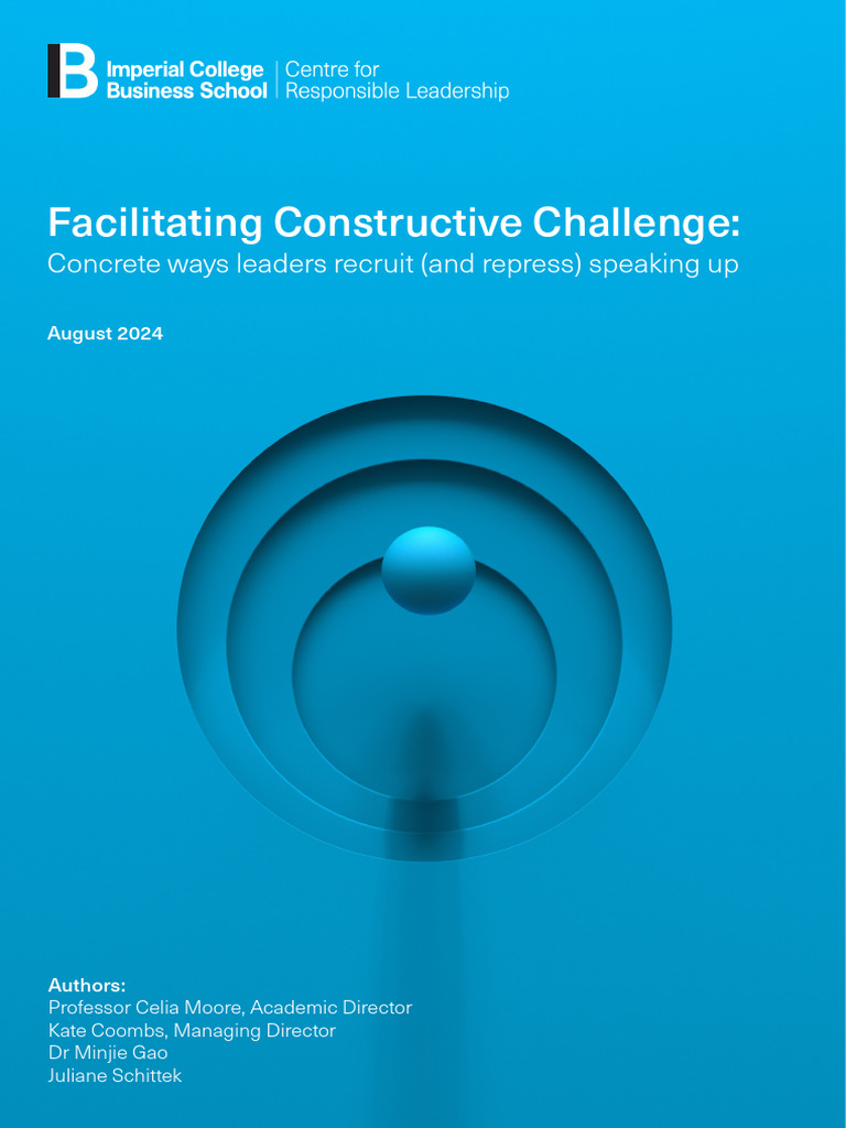 CRL Facilitating Constructive Challenge Whitepaper | PDF | Leadership ...