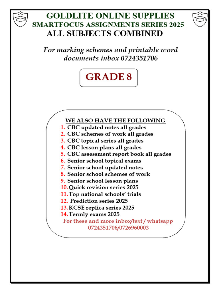 Grade 8 Assignments | PDF | Agriculture | Jesus