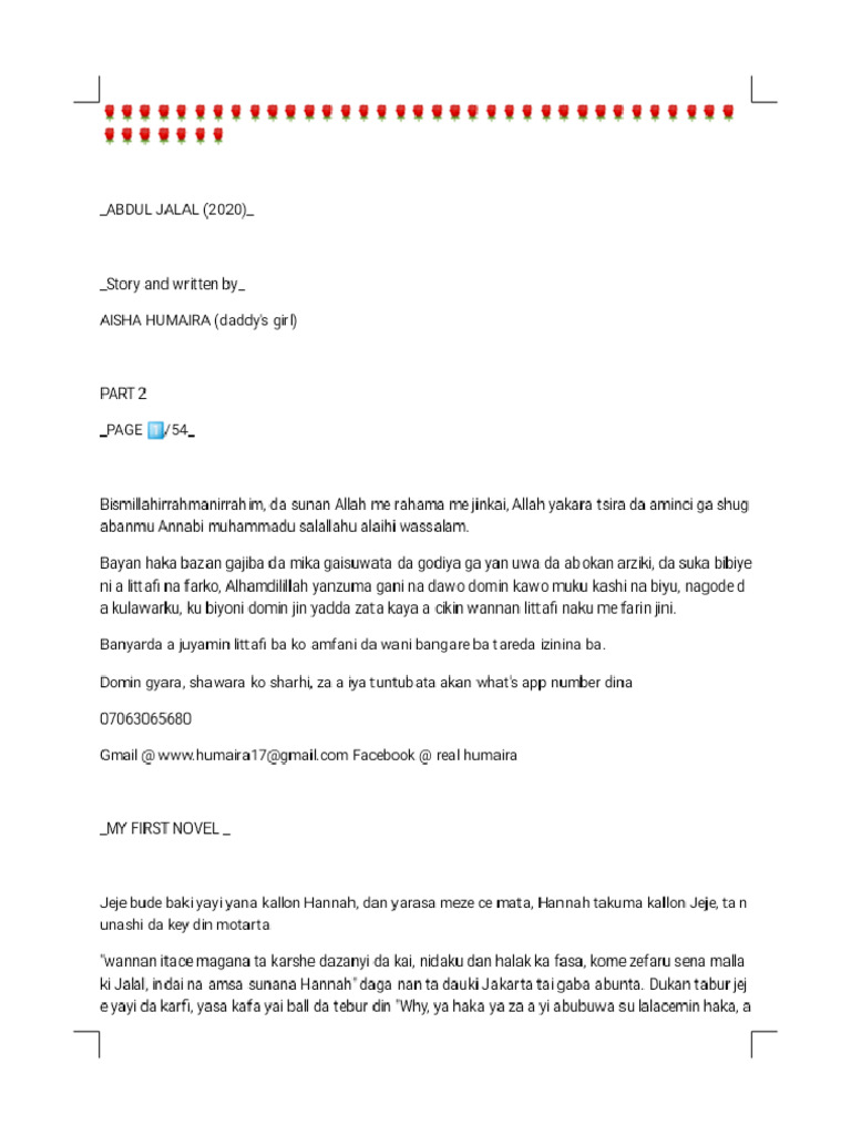 ABDUL JALAL Part 2 by Aisha Humaira - 1 - Phoenix | PDF