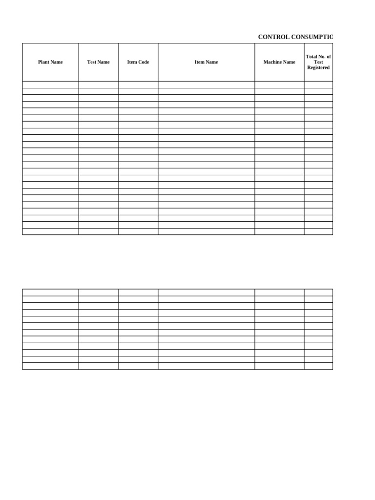 Final Consumption Sheet-QC-Calibrator & Rerun - Copy | PDF