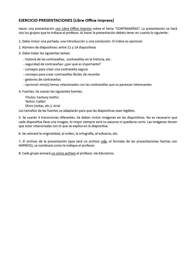 Ejerc Contrasenas | PDF