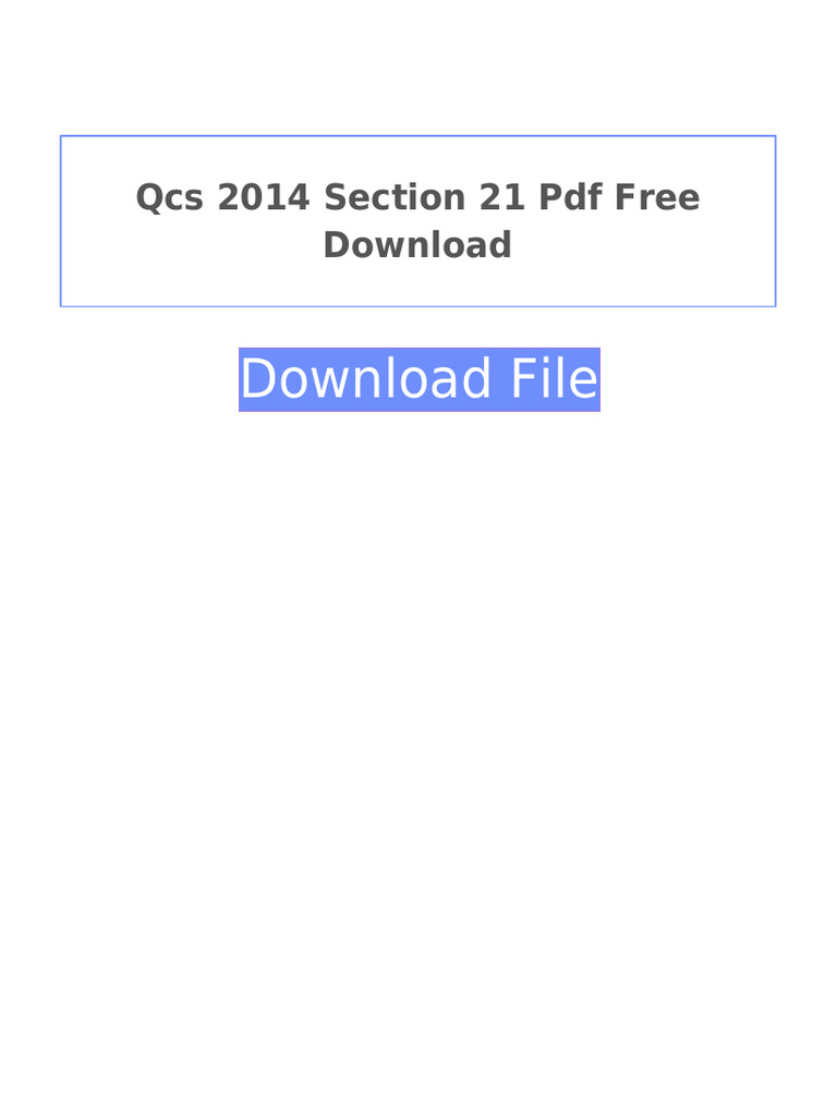 Qcs 2014 Section 21 PDF Free Download ( (BETTER) ) | PDF