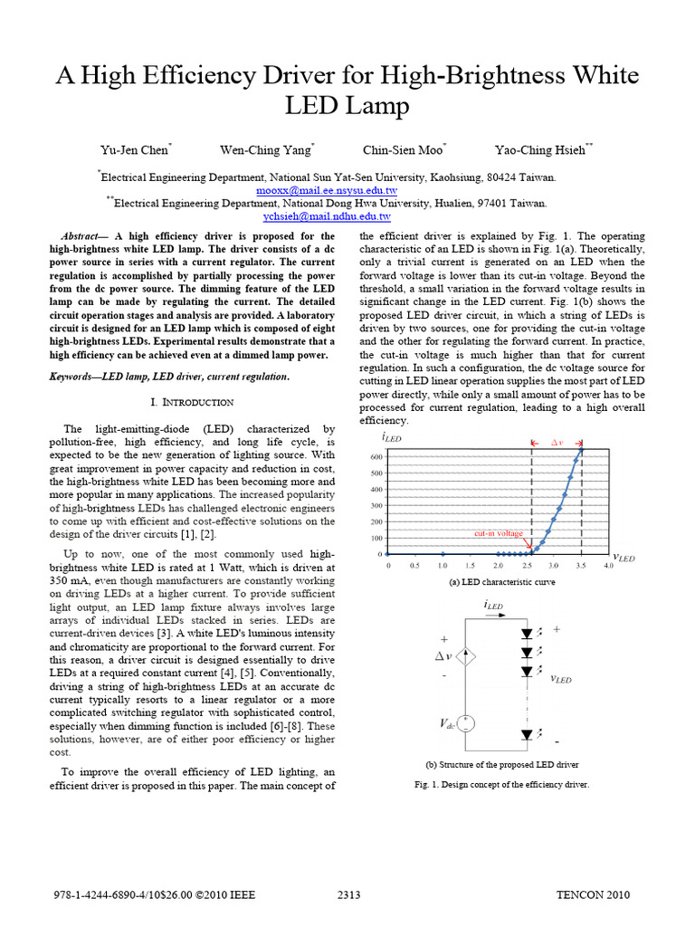 A High Efficiency Driver for High-brightness White LED Lamp | PDF ...