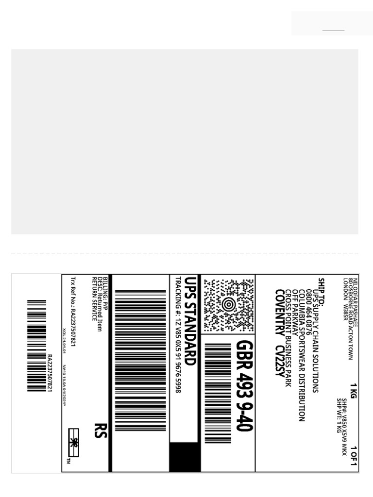 Columbia Label 1ZV850X59196765998 | PDF