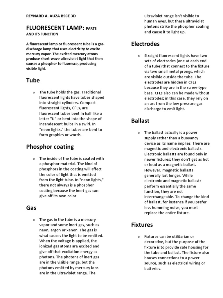 Fluorescent Lamp Pdf Fluorescent Lamp Incandescent Light Bulb