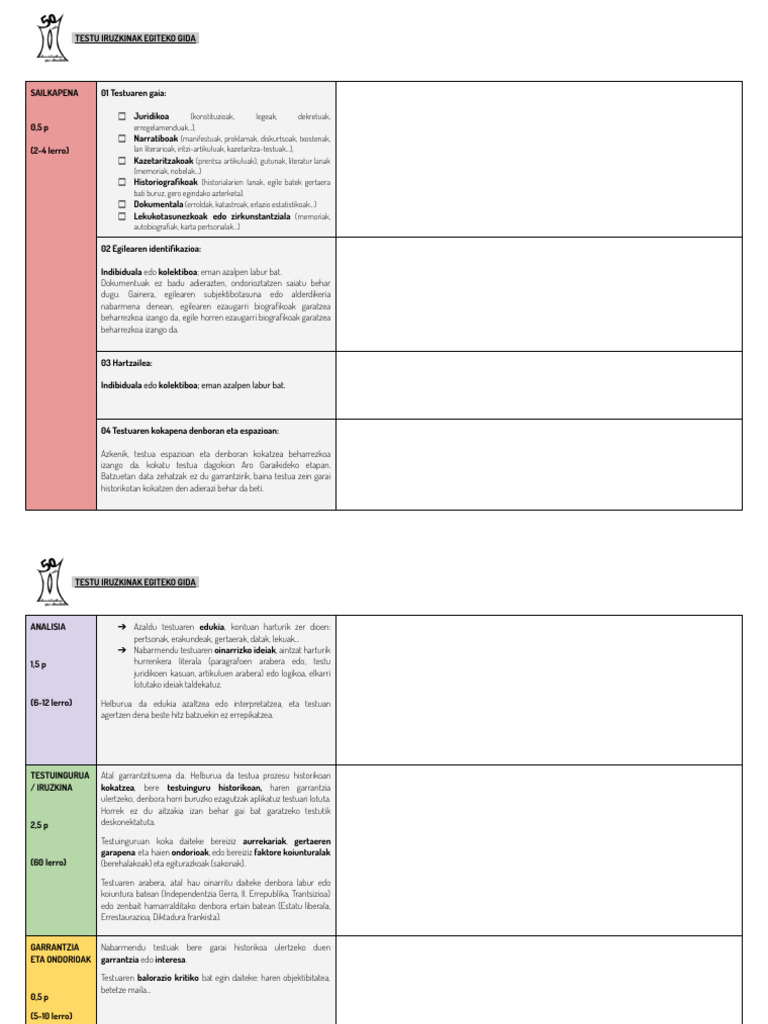 EKAIN MARTÍN JUANES - IRUZKINAK EGITEKO GIDA 2023-24 | PDF