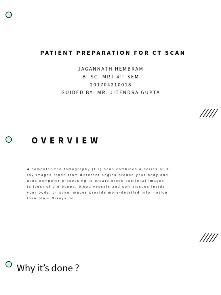 Patient Preparation For CT Scan | PDF | Ct Scan | Radiation Therapy