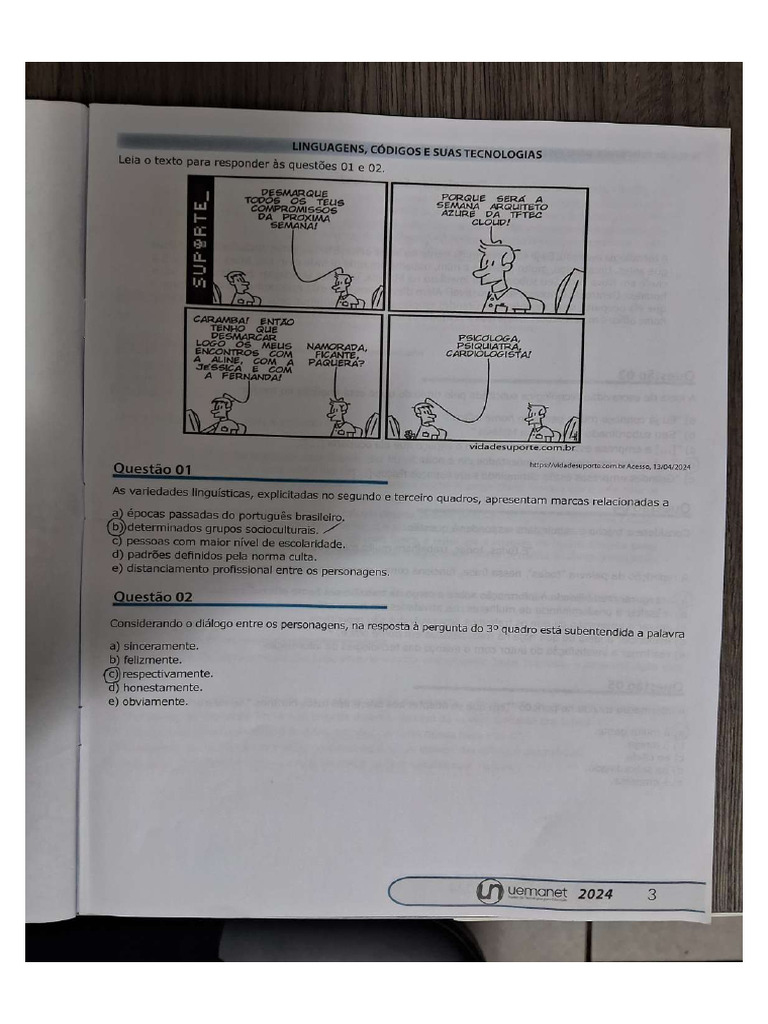 Prova UEMA EAD 2024 | PDF