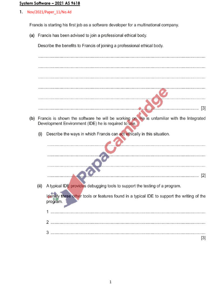 2021-System-Software-AS-9618 | PDF