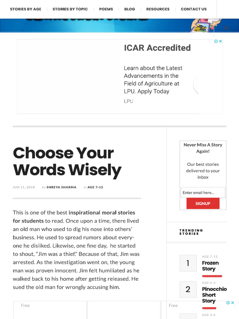 Choose Your Words Wisely | PDF