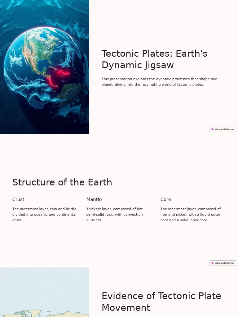 Tectonic Plates Earths Dynamic Jigsaw | PDF | Plate Tectonics | Crust ...