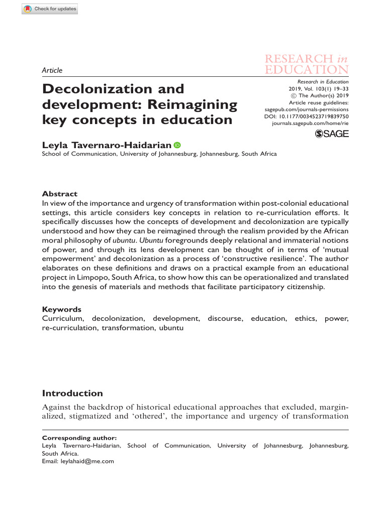 tavernaro-haidarian-2019-decolonization-and-development-reimagining-key-concepts-in-education ...