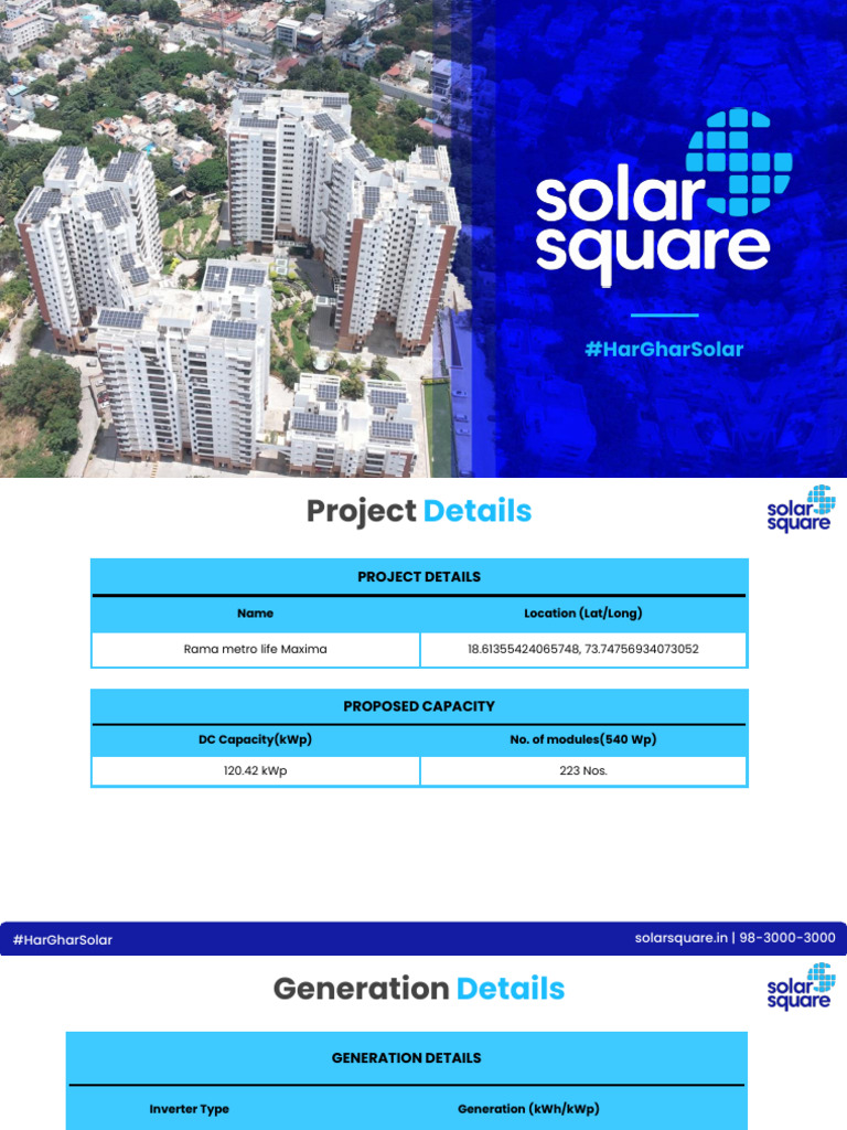 SolarSquare Lighthouse Project Details | PDF | Electric Power ...