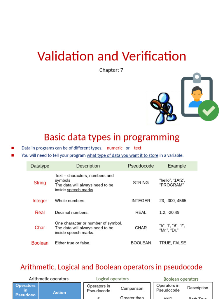 Validation and Verification | PDF | Data Type | Boolean Data Type