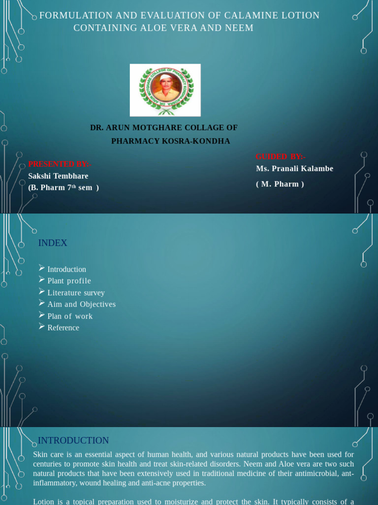 Sakshi PPT Synopsis 8TH Sem - 105157 | PDF | Topical Medication | Skin