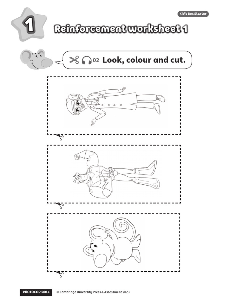 KidsBox Starter Unit1 Reinforcement Worksheet 1 | PDF