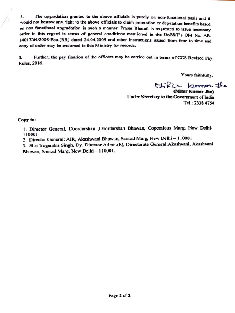 Doordarshan Non-Functional Upgradation | PDF