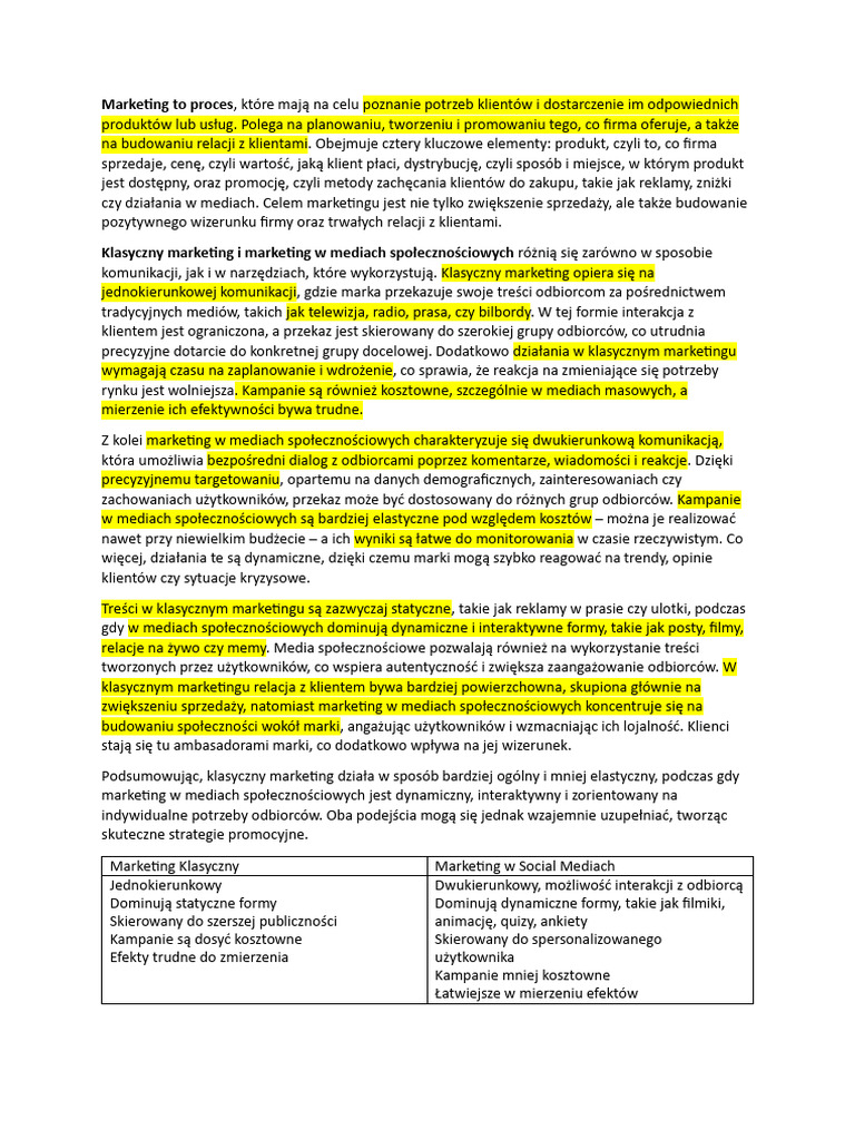 Moje o Marketingu | PDF