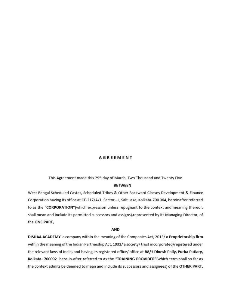 2024-25 Agreement With TPs | PDF | Employment | Business