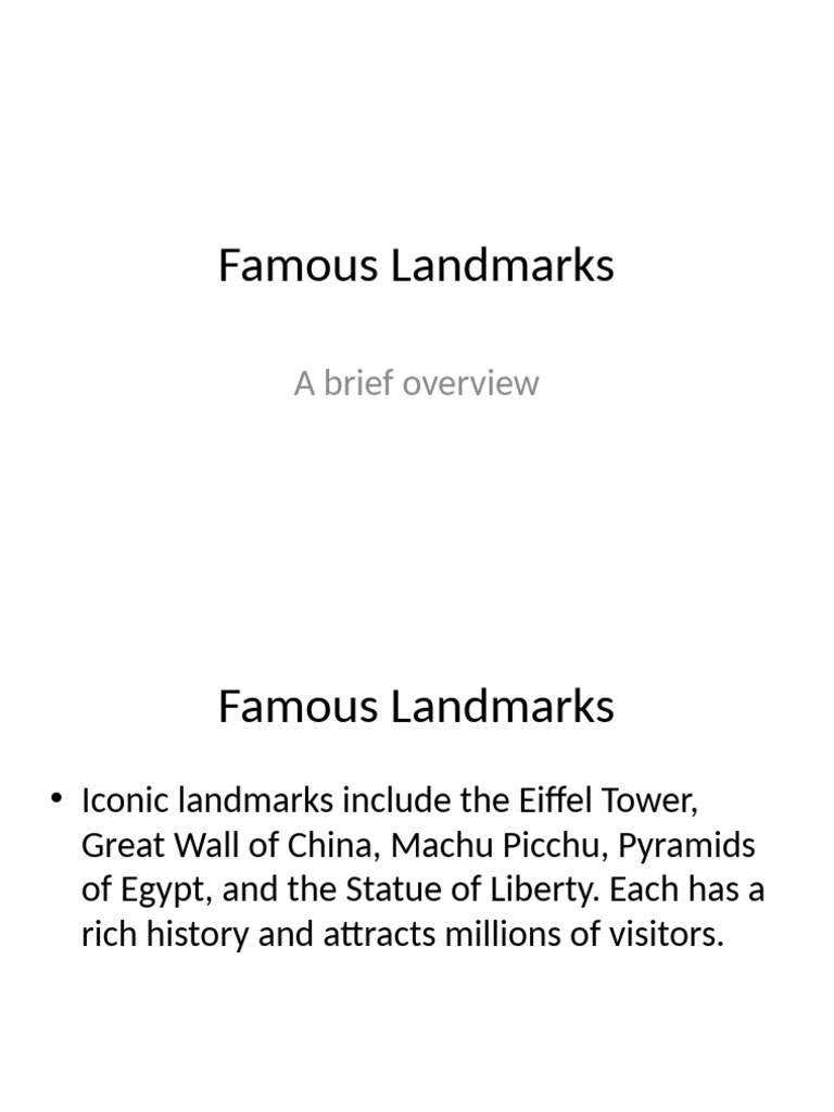 Famous Landmarks | PDF