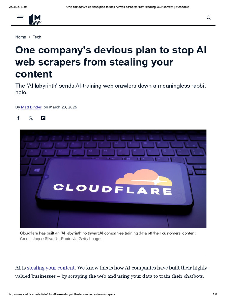 One Company's Devious Plan To Stop AI Web Scrapers From Stealing Your ...