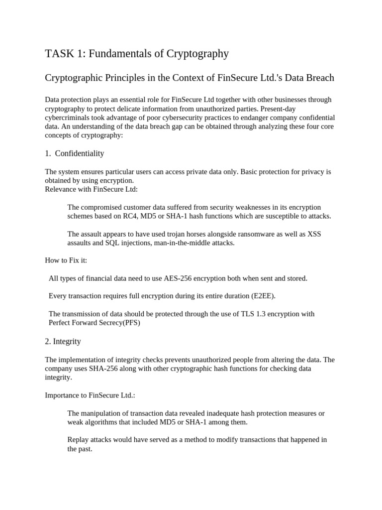 Cryptography Assignment | PDF | Encryption | Key (Cryptography)
