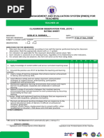 Inter-Observer Agreement Form 2025-2026 | PDF | Teachers | Learning