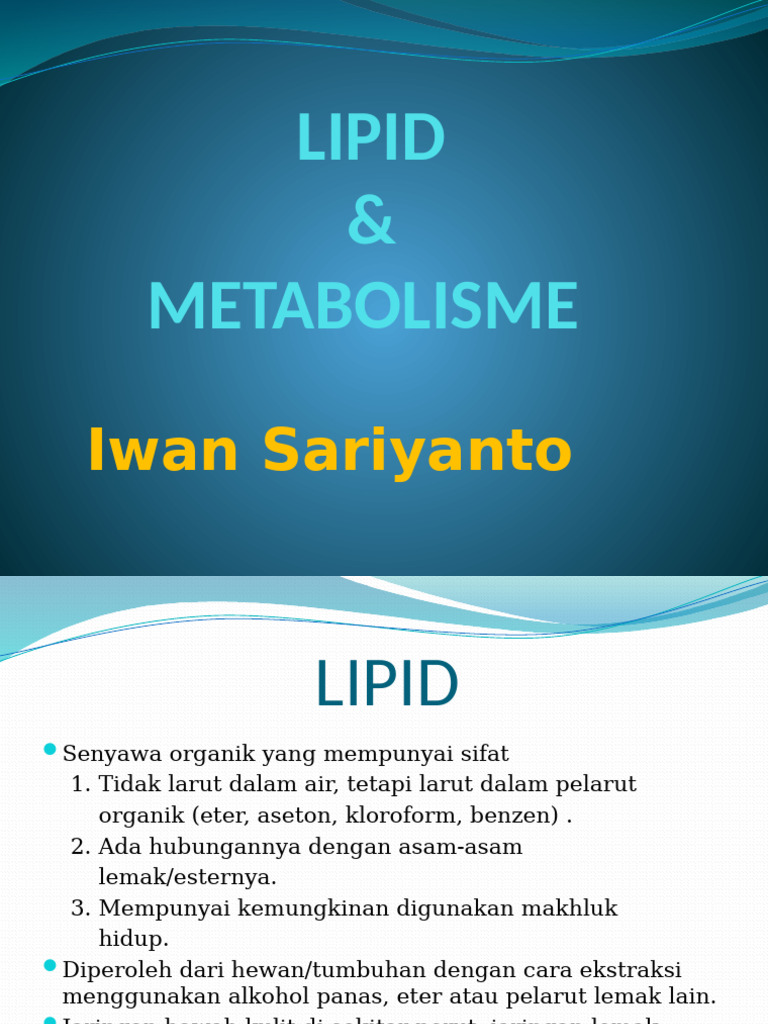A. Lipid Dan Asam Lemak | PDF