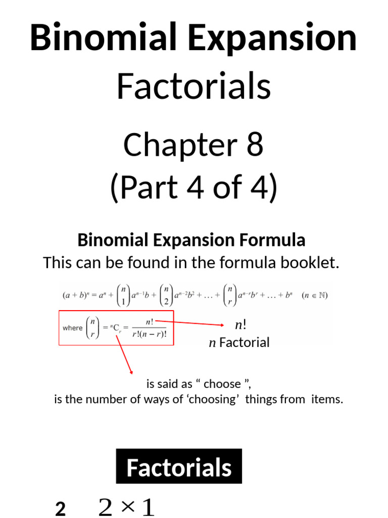 Binomial Expansion - Factorials | PDF | Mathematics | Combinatorics