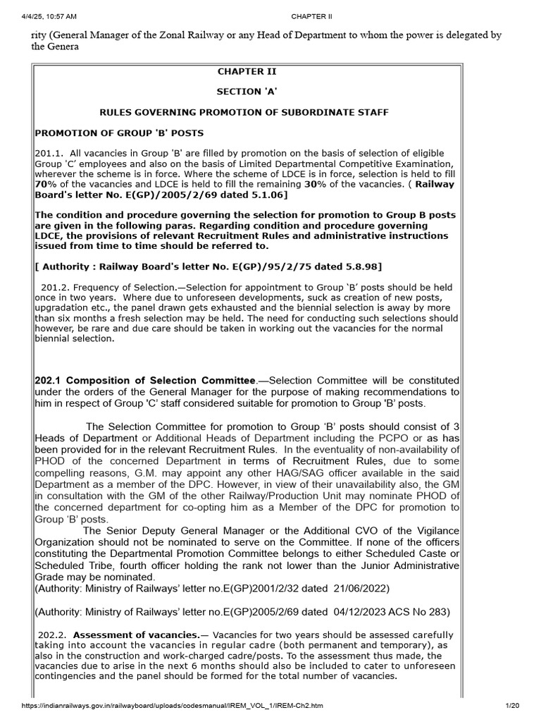 Chapter 2 Rules Governing Promotion of Subordinate Staff | PDF | Employment