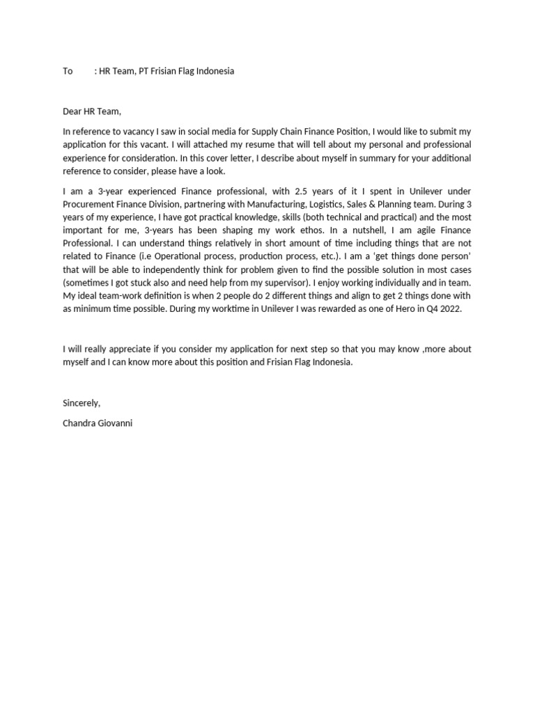 Cover Letter Template | PDF