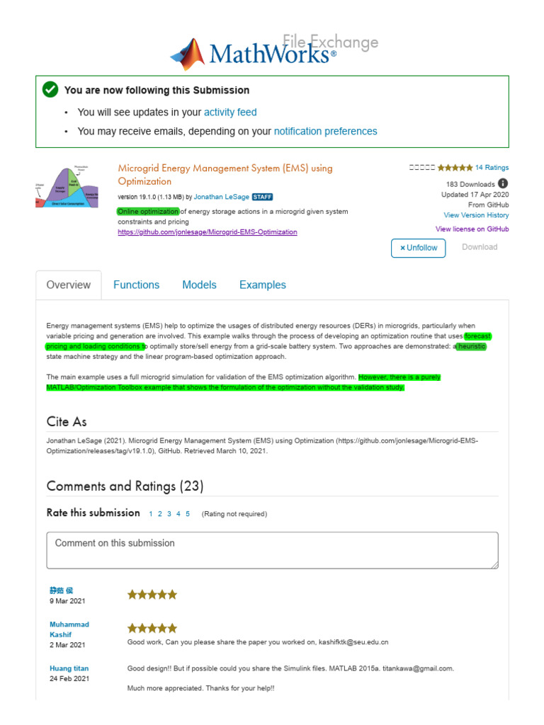 Microgrid Energy Management System (EMS) Using Optimization - File Exchange - MATLAB Central ...