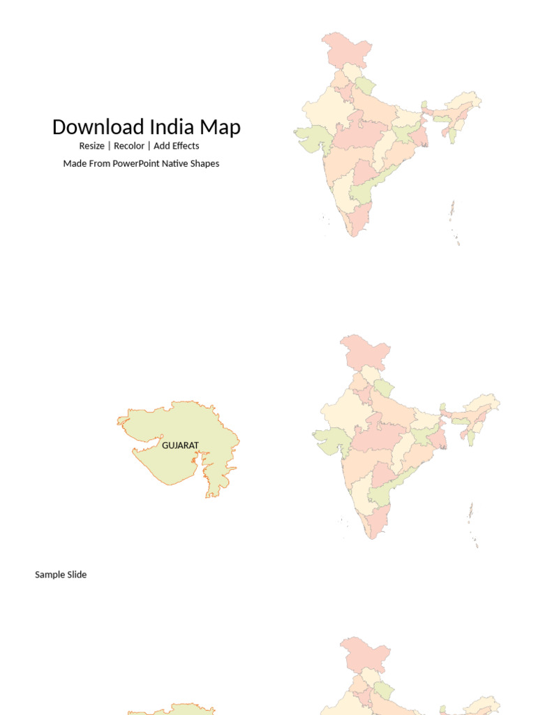 India Map Download for PowerPoint | PDF