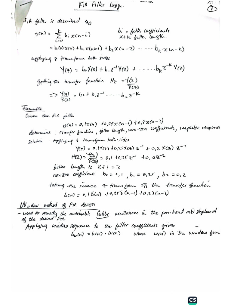 Fir Filter Design | PDF