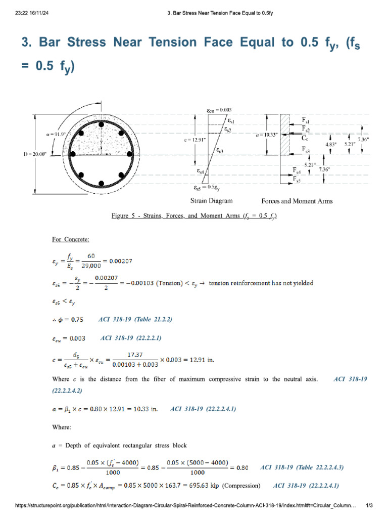 Interaction Diagram - Circular Spiral Reinforced Concrete Column (ACI ...