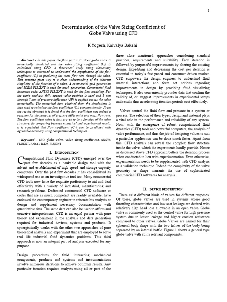 determination-of-the-valve-sizing-coefficient-of-globe-valve-using-CFD ...