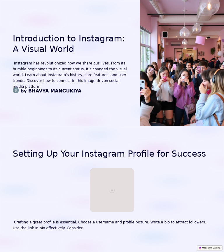 Instagram Profile Setup Guide | PDF