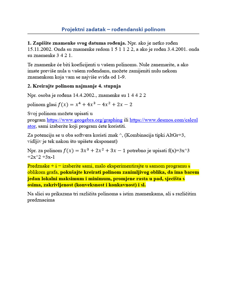 Projekt Derivacije | PDF