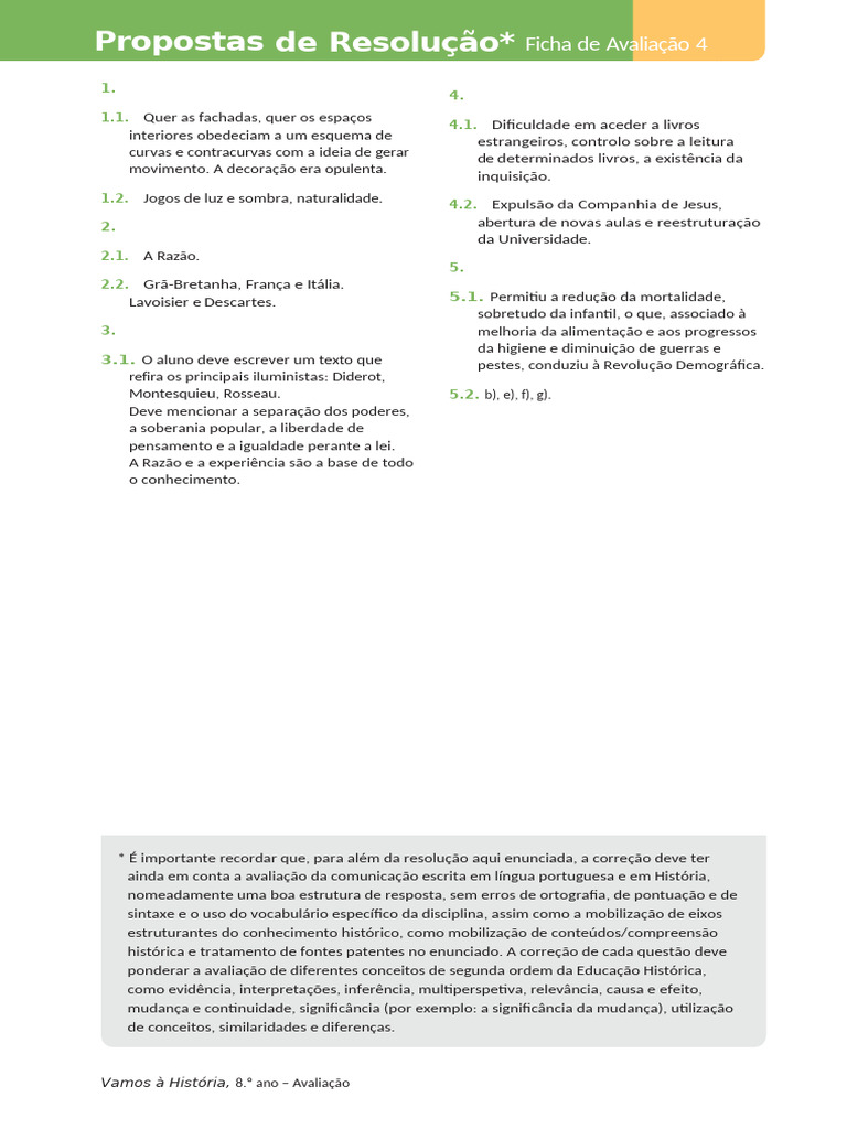 Vhist8 Avaliacao Fa4 Propostas Resolucao | PDF