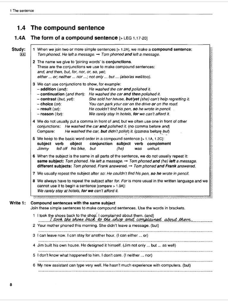 Grammar 1st Year | PDF