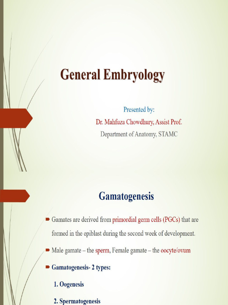 File1-General Embryology ppt-1 | PDF