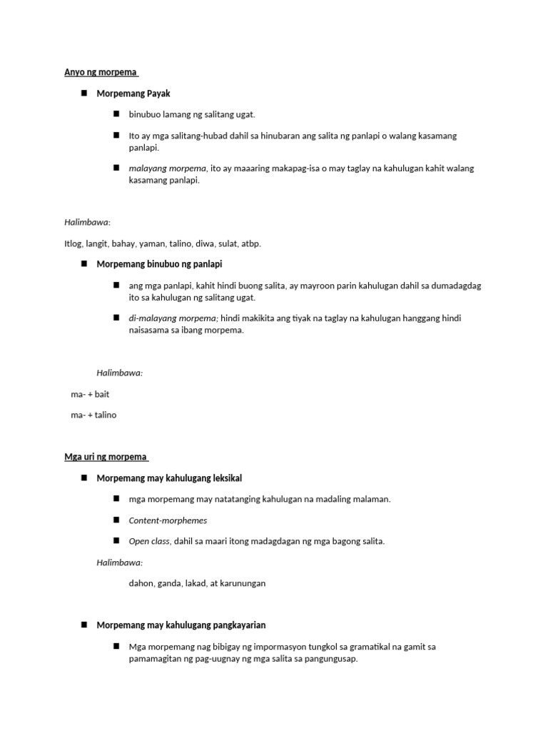 Morpema | PDF
