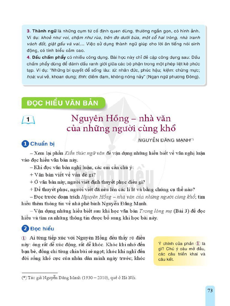 Nguyên H NG - Nhà Văn C A NH NG Ngư I Cùng KH | PDF