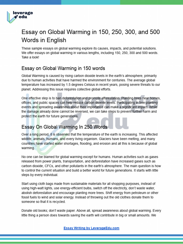 Global Warming: Causes and Solutions | PDF | Climate Change ...