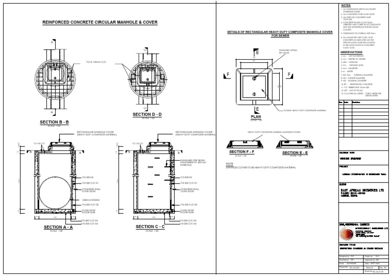 Reinforced Concrete Manhole Details | PDF | Concrete | Building Technology