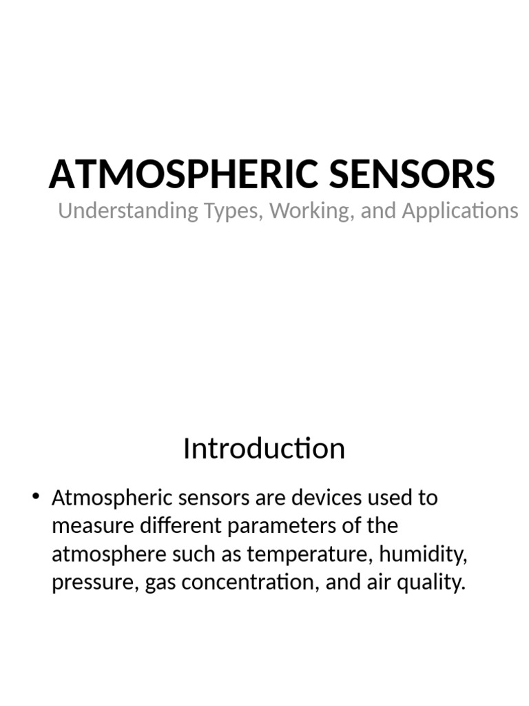 Atmospheric Sensors | PDF