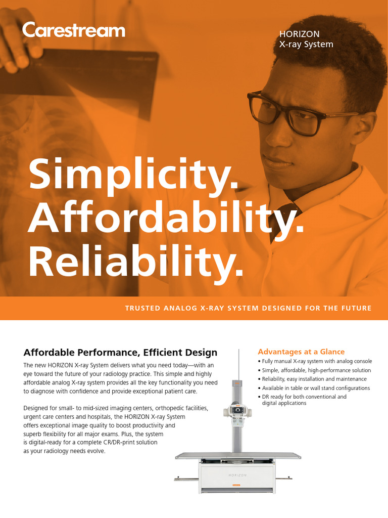 Affordable HORIZON X-ray System Overview | PDF | Radiography | X Ray
