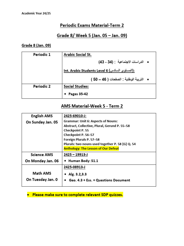 2425 W5 Grade 8-T2 Material | PDF